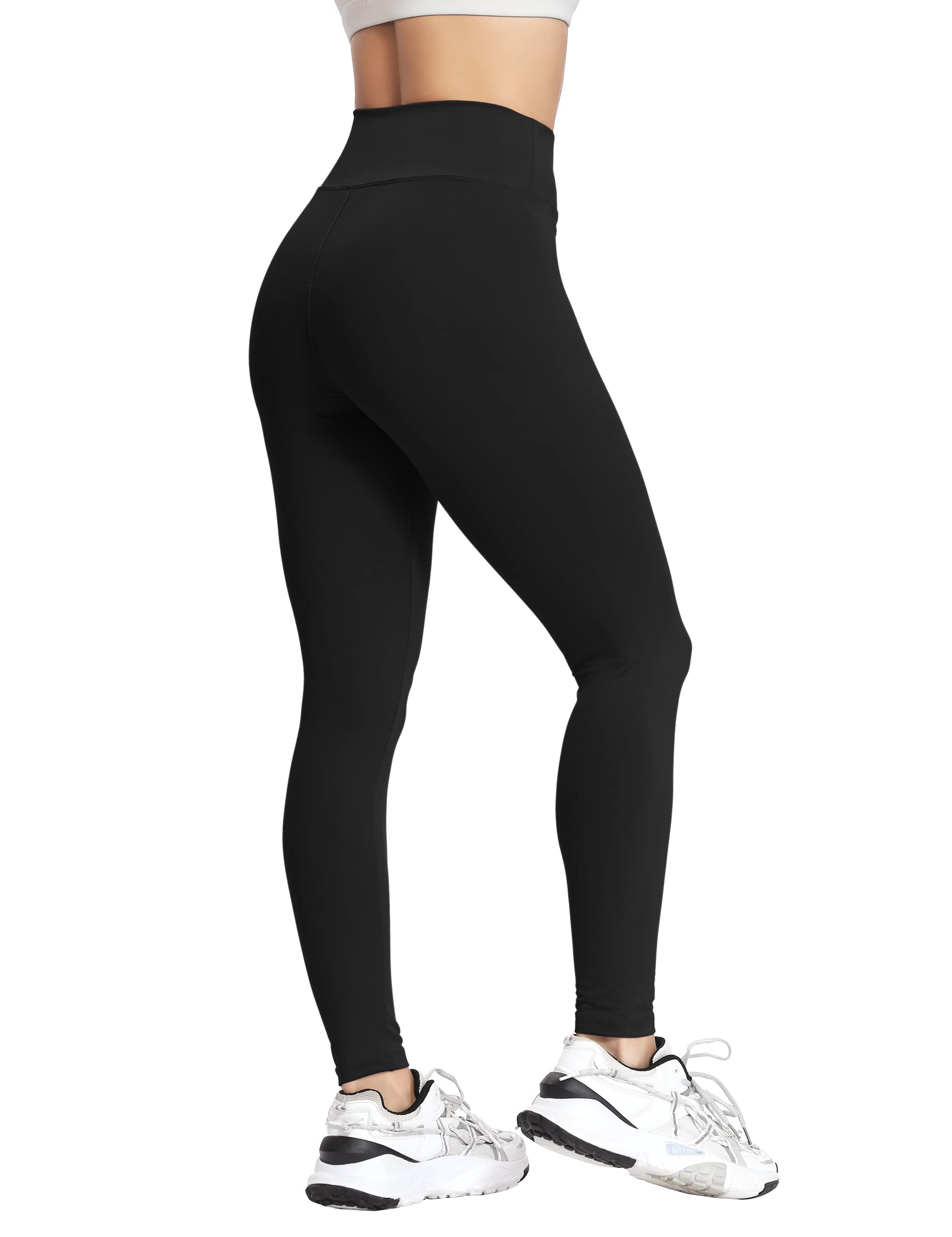 VALANDY Black Leggings for Women High Waist Yoga Pants Stretch Tummy Control Tights Athletic Workout Running Extra Plus 5 Pack