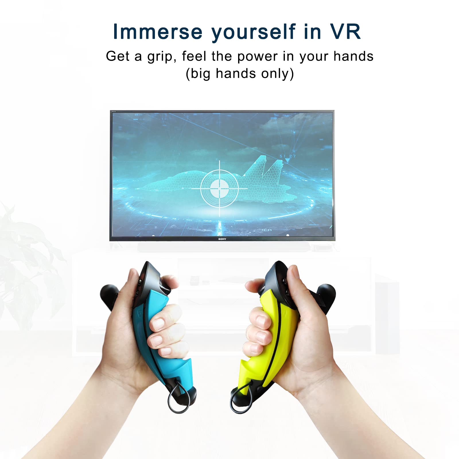Valve Index VR Controller Grips - Deluxe Pair - KNUCKLES DUSTER Light - Ergonomic MOD for Knuckles Virtual Reality Controller