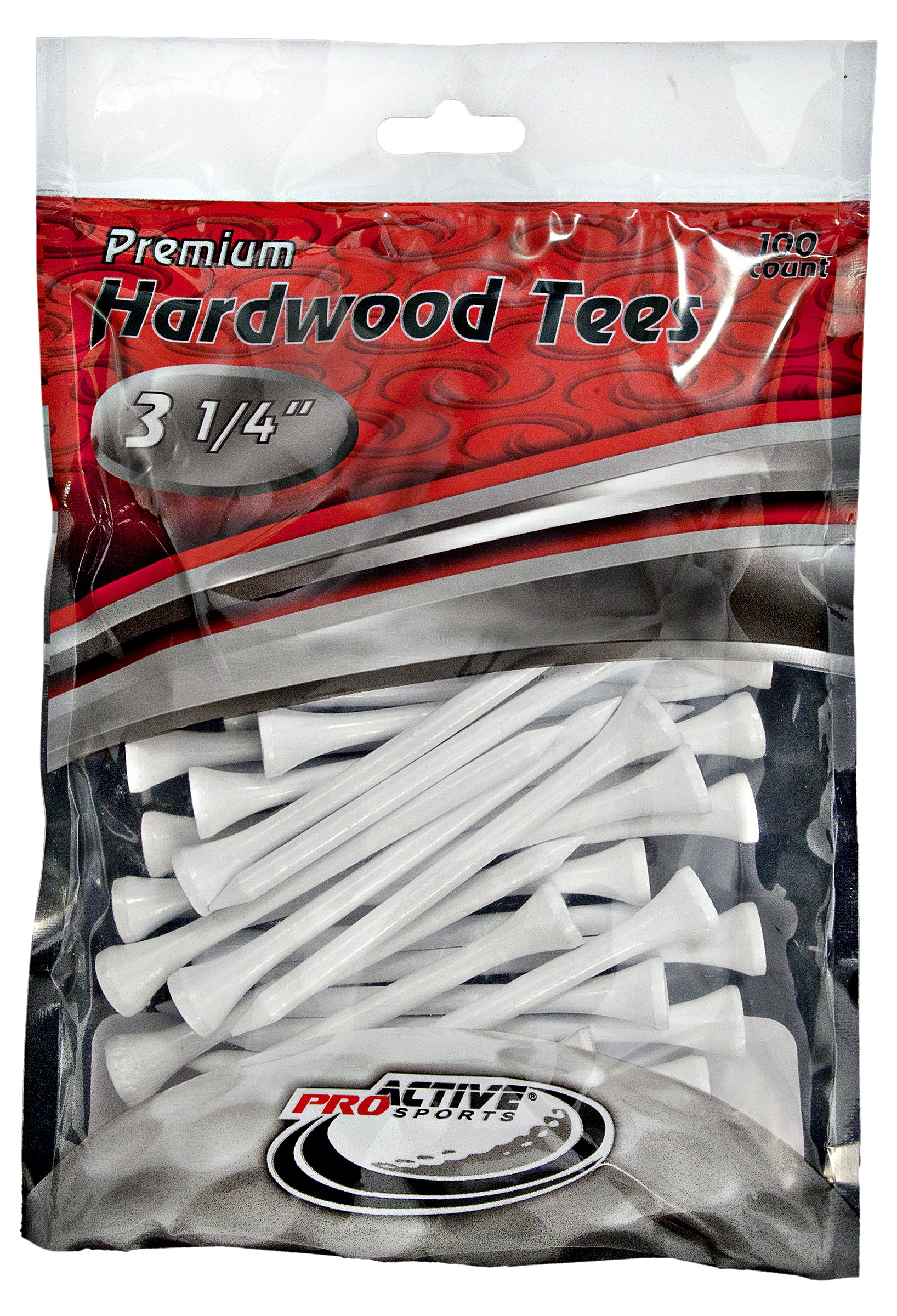 ProActive Sports Proactive Tees 3-1/4-Inch-100 Pack (White)