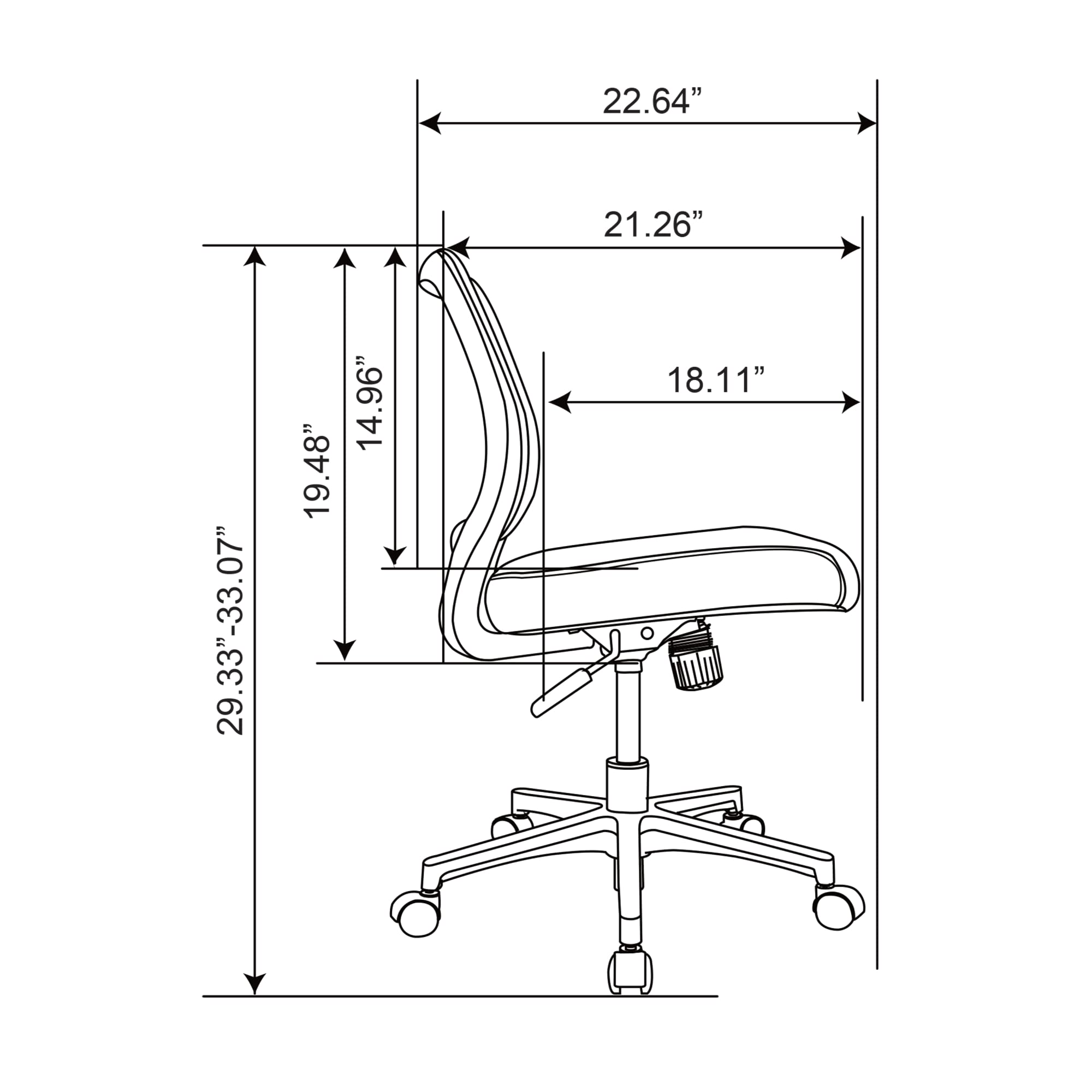 RealspaceĀ® Adley Mesh/Fabric Low-Back Task Chair, Blue/White
