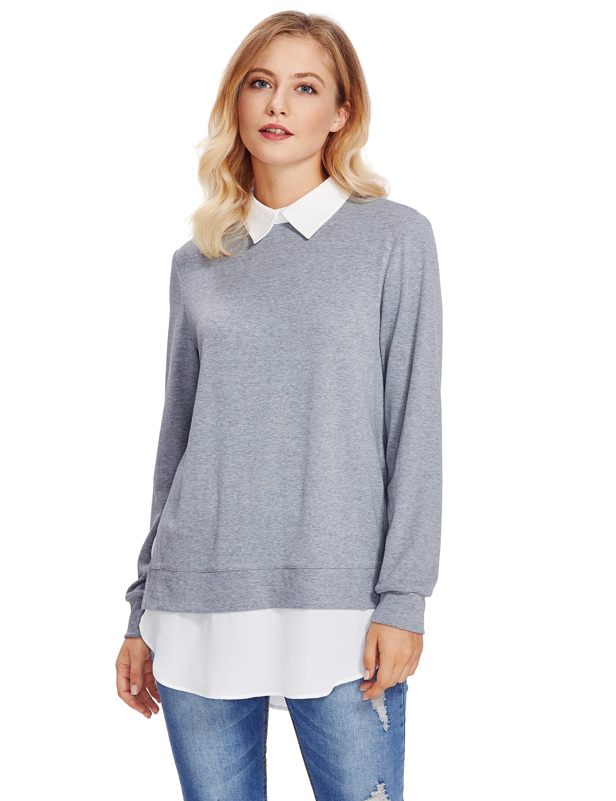 Romwe Casual soft Cloth Light Gray