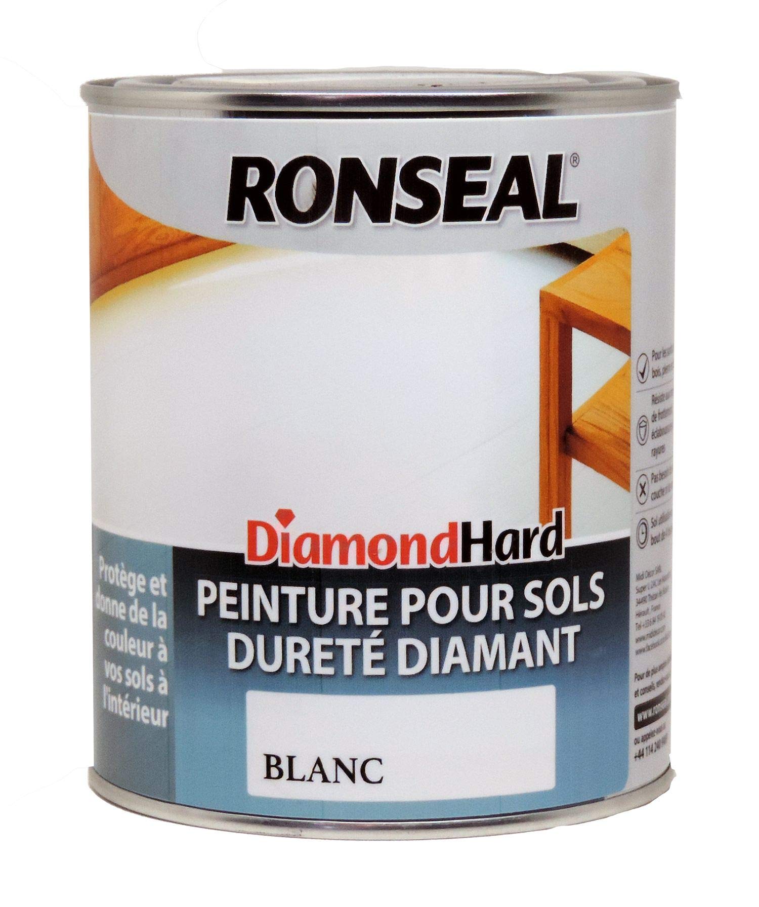 Ronseal Diamond Hard Floor Paint 750ml, White