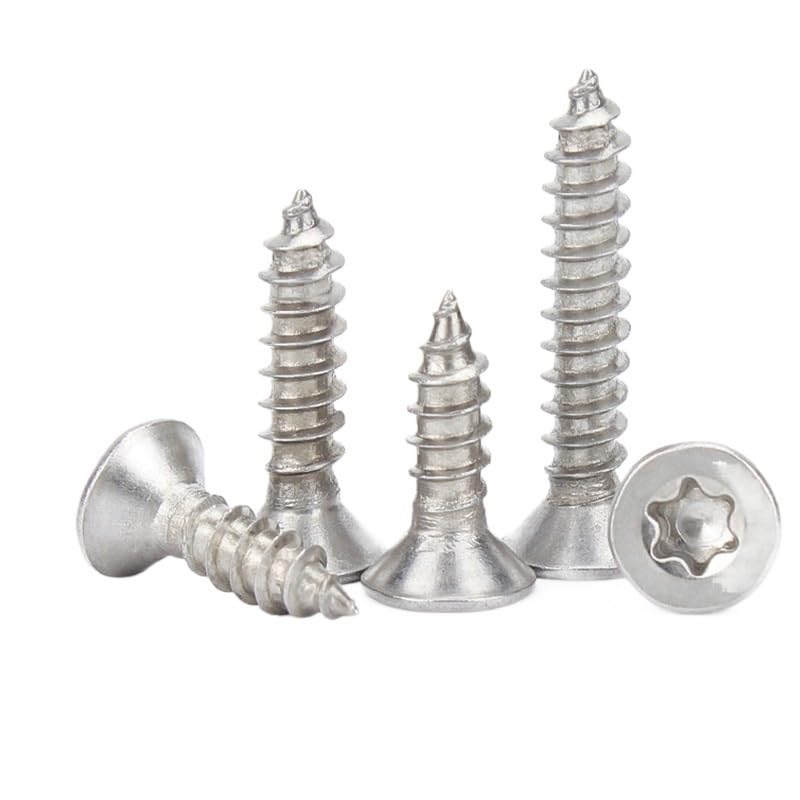 RAKTDA Hexagon Socket Screws 10pcs 304 Stainless Steel Screws Flat Head Hexagon Screws Countersunk Head Self-Tapping Nails Anti-Theft (Size : M5*12)