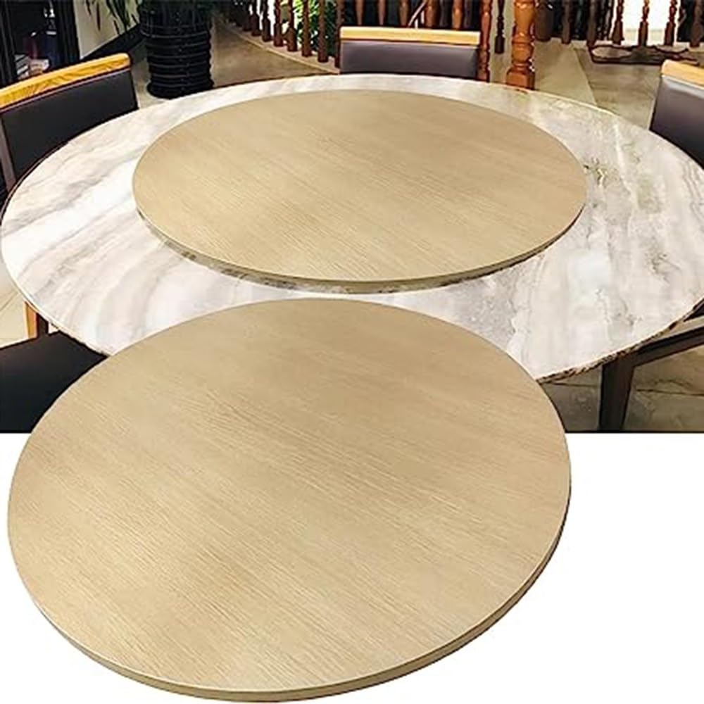 VERDDE 20in Dining Table Serving Tray 30in Lazy Susan Turntable 40in Dining Table Turntable 50in Rustic Turntable For Share All Food Table Dish Revolving (Color : Rustic, Size : 70 cm (27 in))