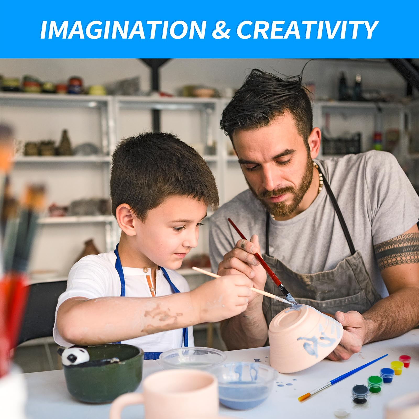 Portable Electric Ceramic Machine Mini Pottery Wheel with 6 Inch Pottery Wheel for Kids Adults Beginners Complete Pottery Kit for Pottery Studio Home DIY Pottery Training School Easter Valentine's Day