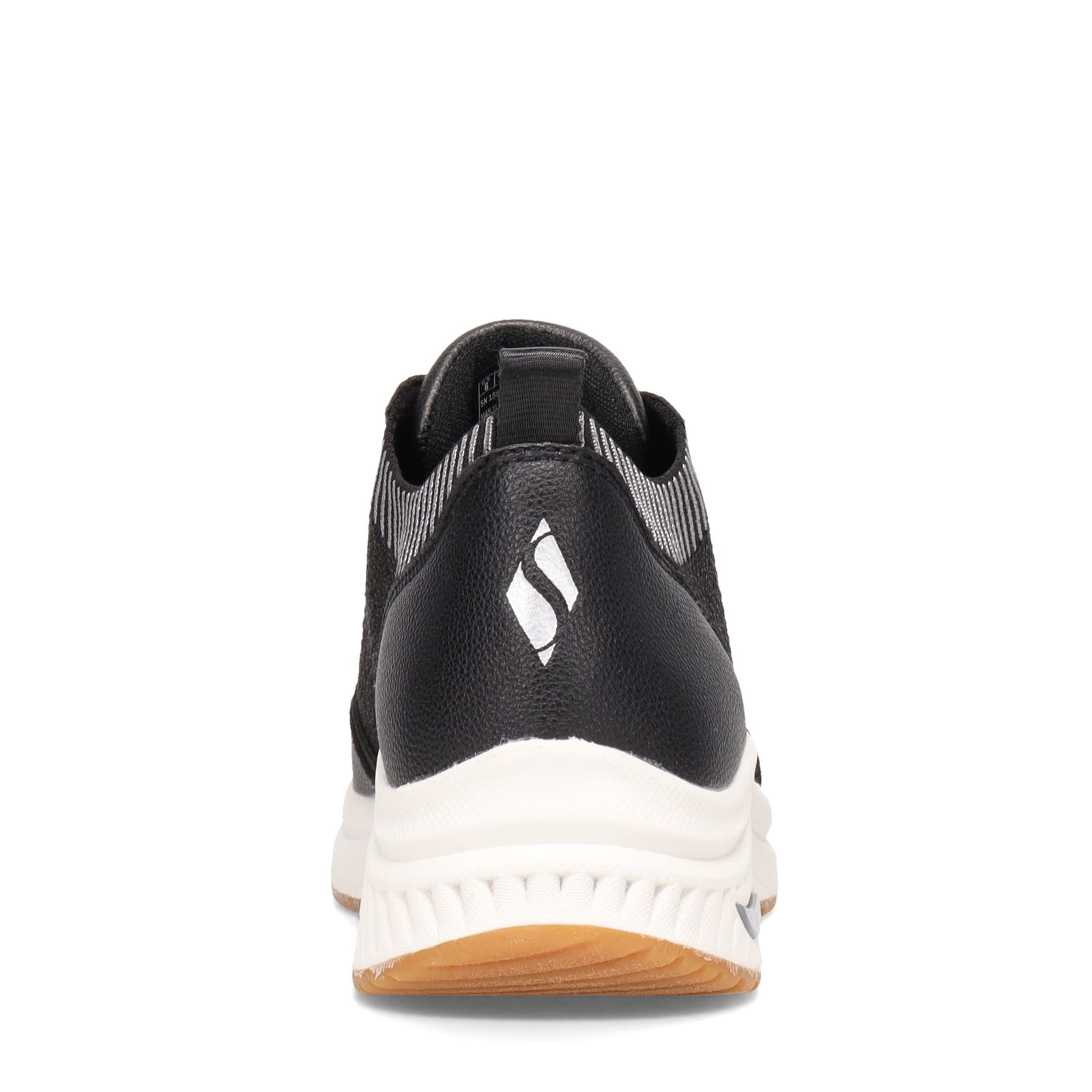 Skechers Women's Street Arch Fit S-Miles-Walk On Sneaker 8.5 B(M) US Black