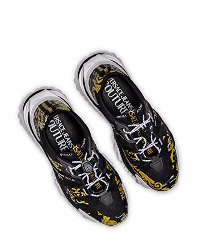 Versace Jeans Couture Men Trail Treck Sneakers Black - Gold 8 US