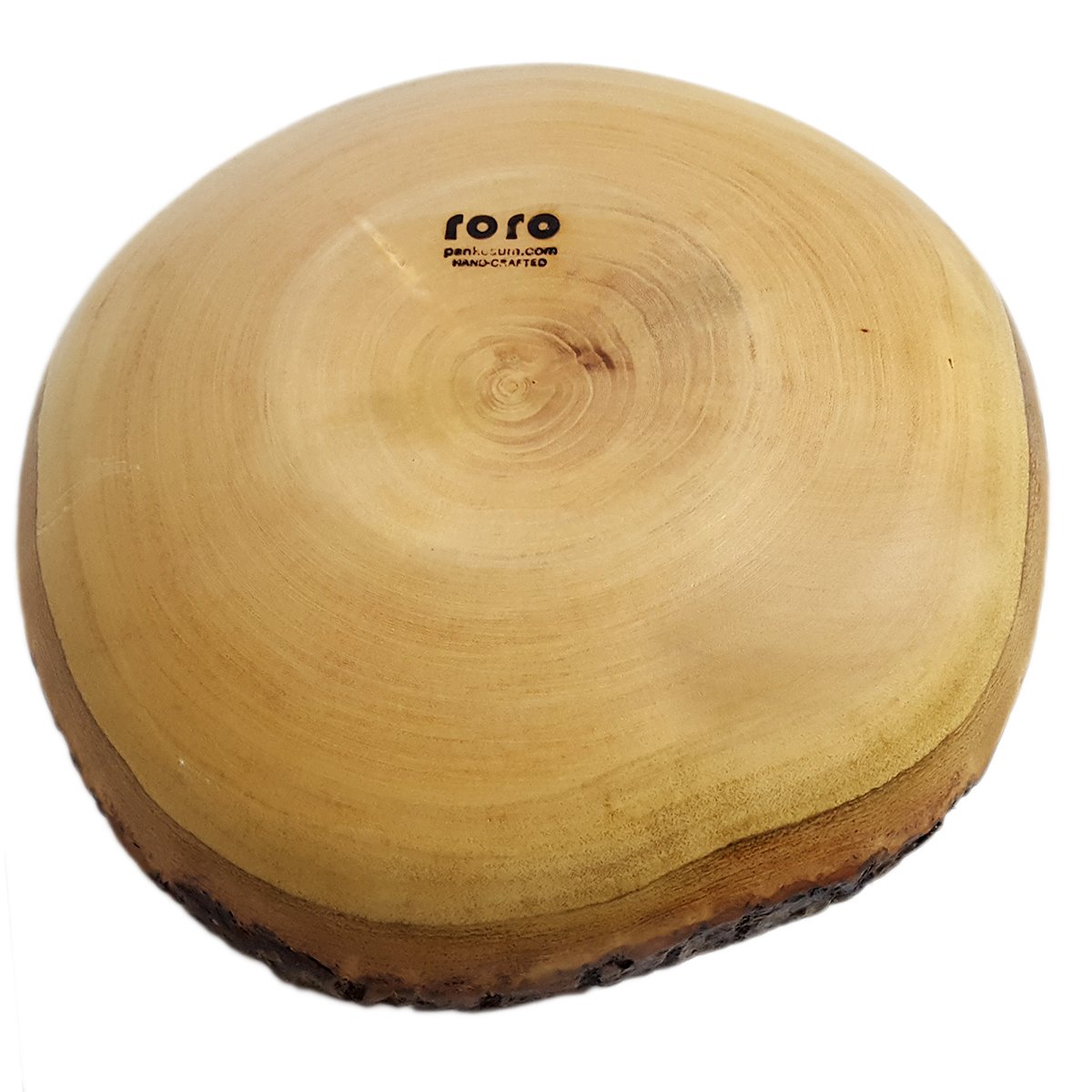 roro Handcarved Wood Fruit and Centerpiece Bowl, 12 Inch Live-Edge Bark