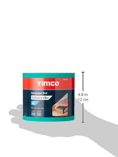 TIMCO 80 Grit Sandpaper Roll - Green -115mm x 10m
