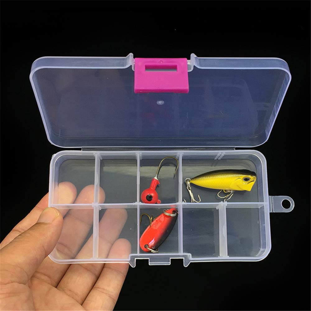 Zerlibeaful Tackle Organizer Bulk Case Storage Fishing Box Gear Fishing Tackle Box with Accessories (White, One Size)