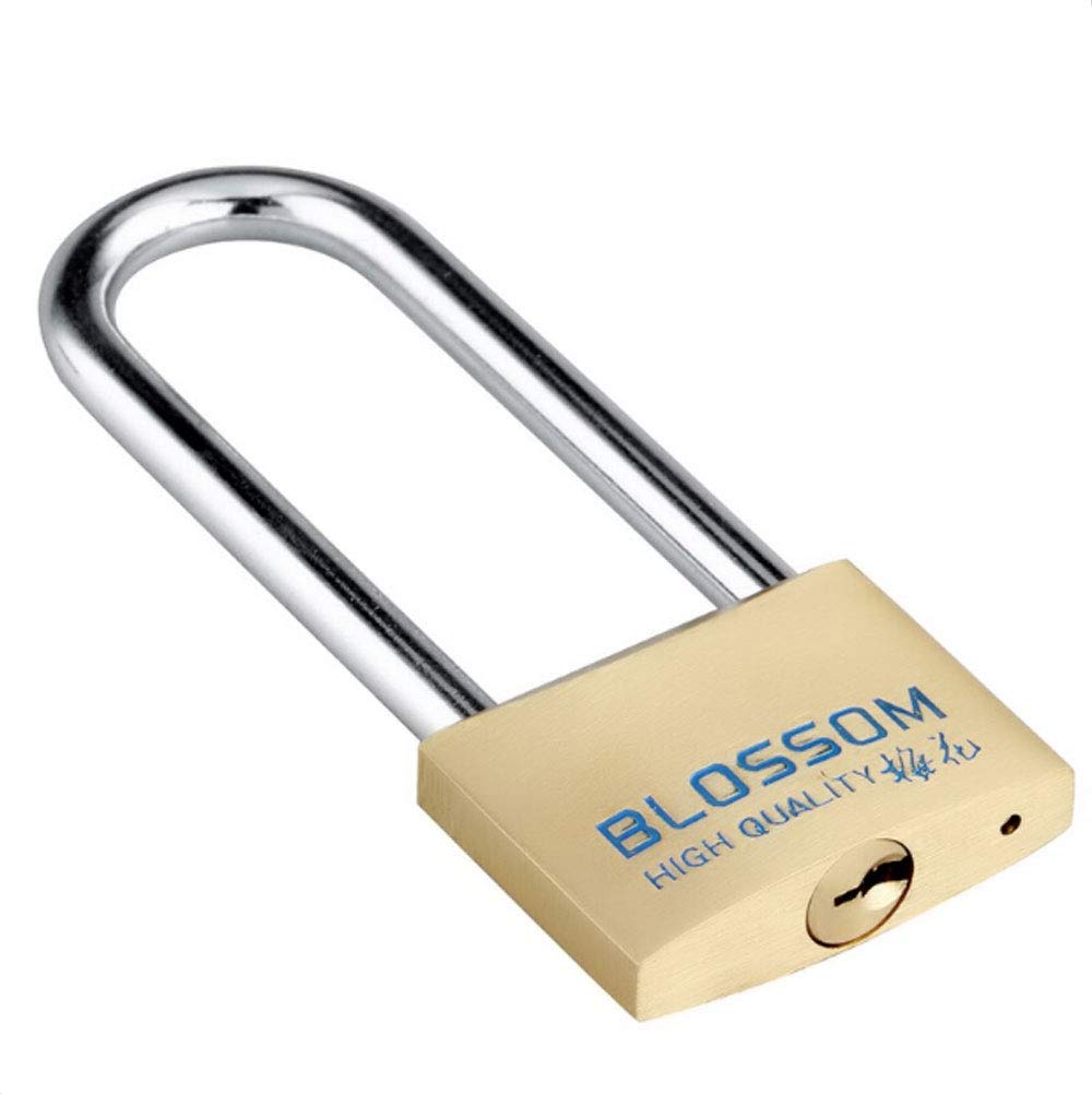 Solid Long Beam Brass Padlocks Type Different - Waterproof Rust-Proof Door Lock Long Beam Lock Student Drawer Hardened Steel Shackle, with Key Padlock, Drawer, Gym, Cabinet, Warehouse, School, car,