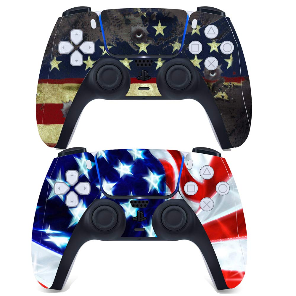 Vinyl Decals Skin Stickers Cover - 2 Pack for Sony Playstation 5 PS5 DualSense Controllers (Combination 3)
