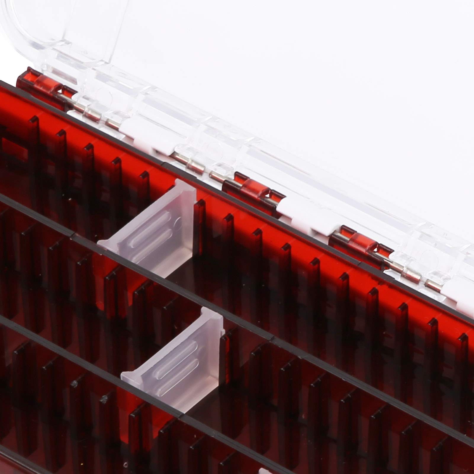 WNSC Lure Organizer, Fishing Accessories Bait Case, for Camping Traveling Outdoor(Transparent red)