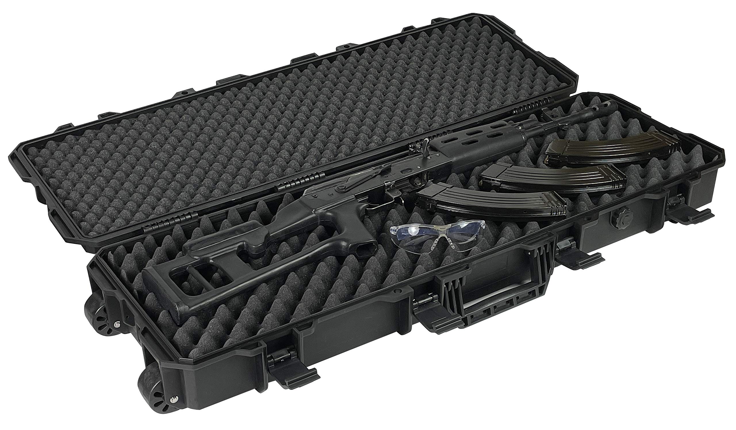 Vaultz Wheeled Hard Case for Long Gun Storage, Black (VZ03955)