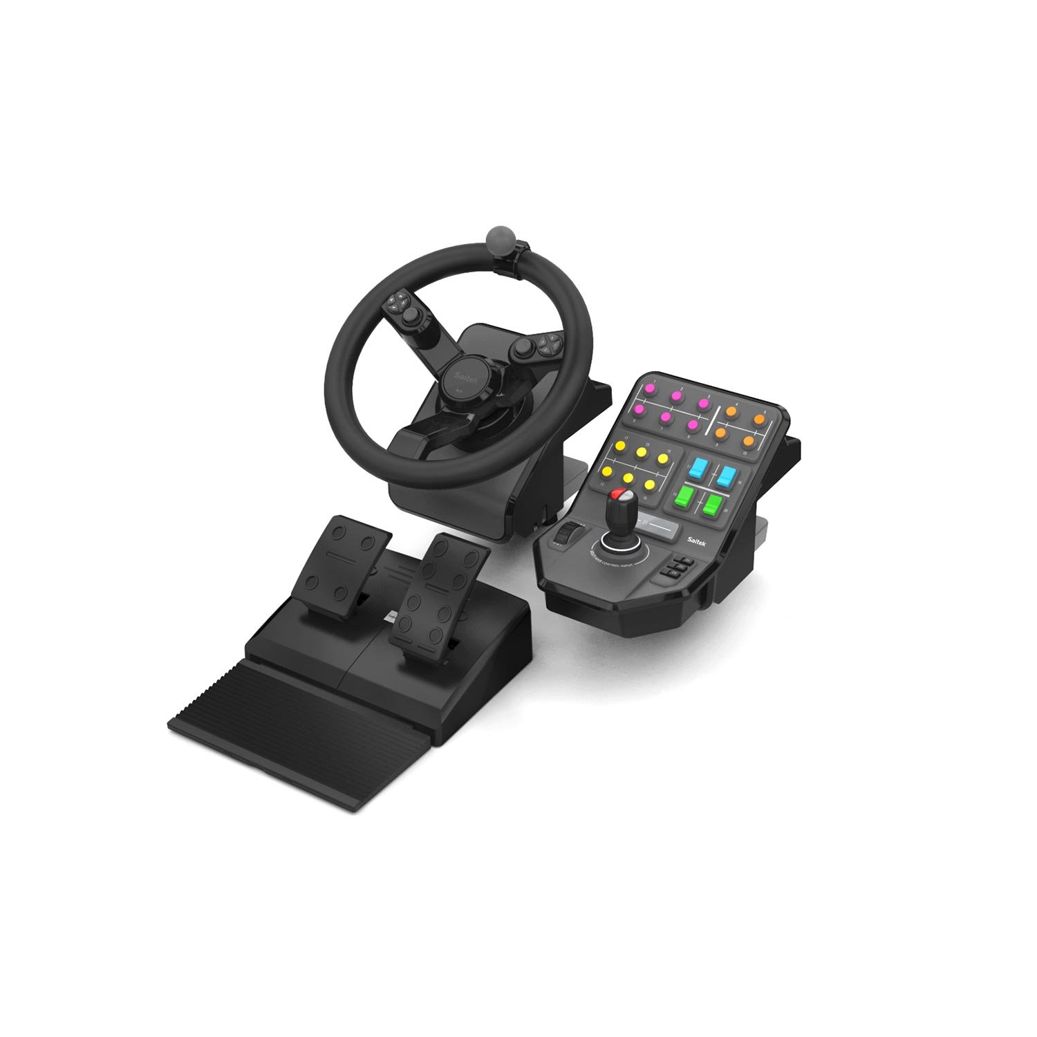 Saitek Farming Simulator Wheel, Pedals, & Vehicle Side Panel Bundle (SCB432160002/01/1)