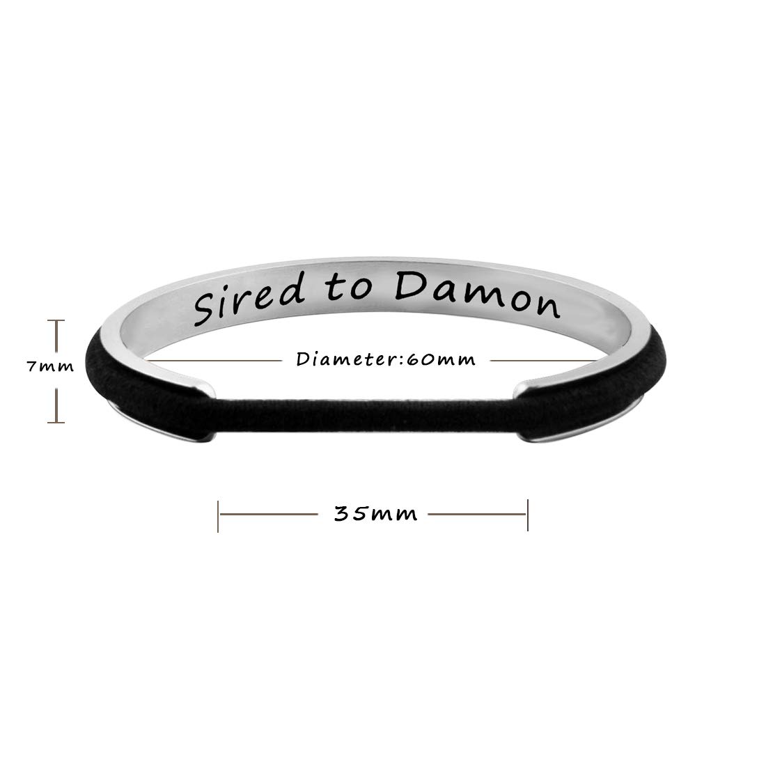 Zuo Bao Vampire Fans Gift Hair Tie Bracelet Sired To Dam*n Elastic Band Bangle for Vampire Lovers (HTB-Sired To Dam*n)