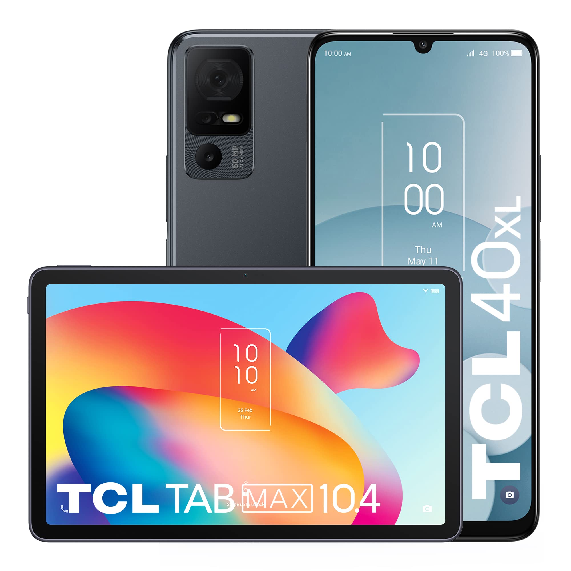 TCL 10.36 inch Android Tablet 6GB + 256GB 40XL Unlocked Cell Phone 4GB + 128GB