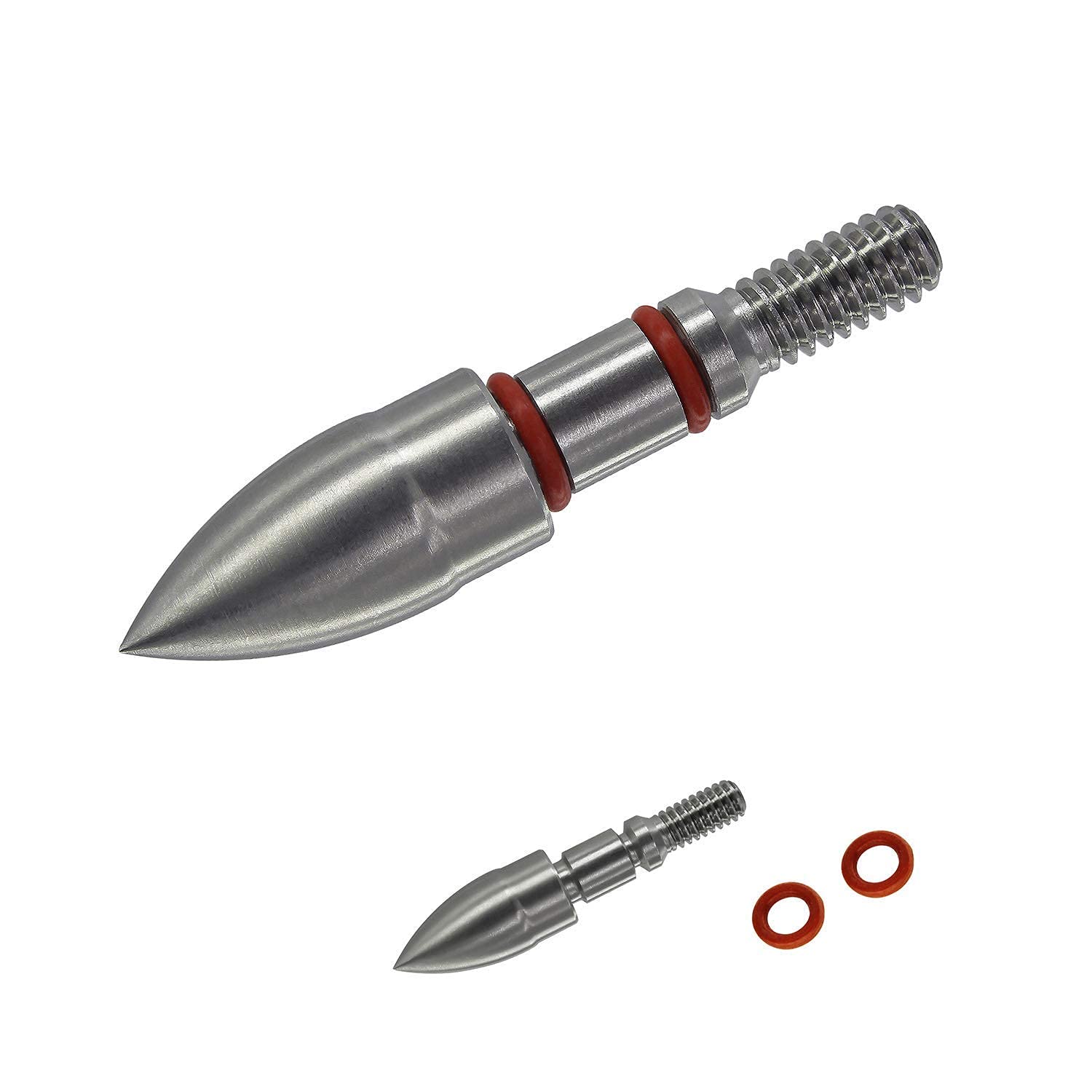 Wisdom 100 Grains Arrow Field Points 19/64 inch 7.54mm Stainless Steel Bullet Point Archery Tip for Bow Hunting Target Practice Inserts 1 Dozen 12 PCS
