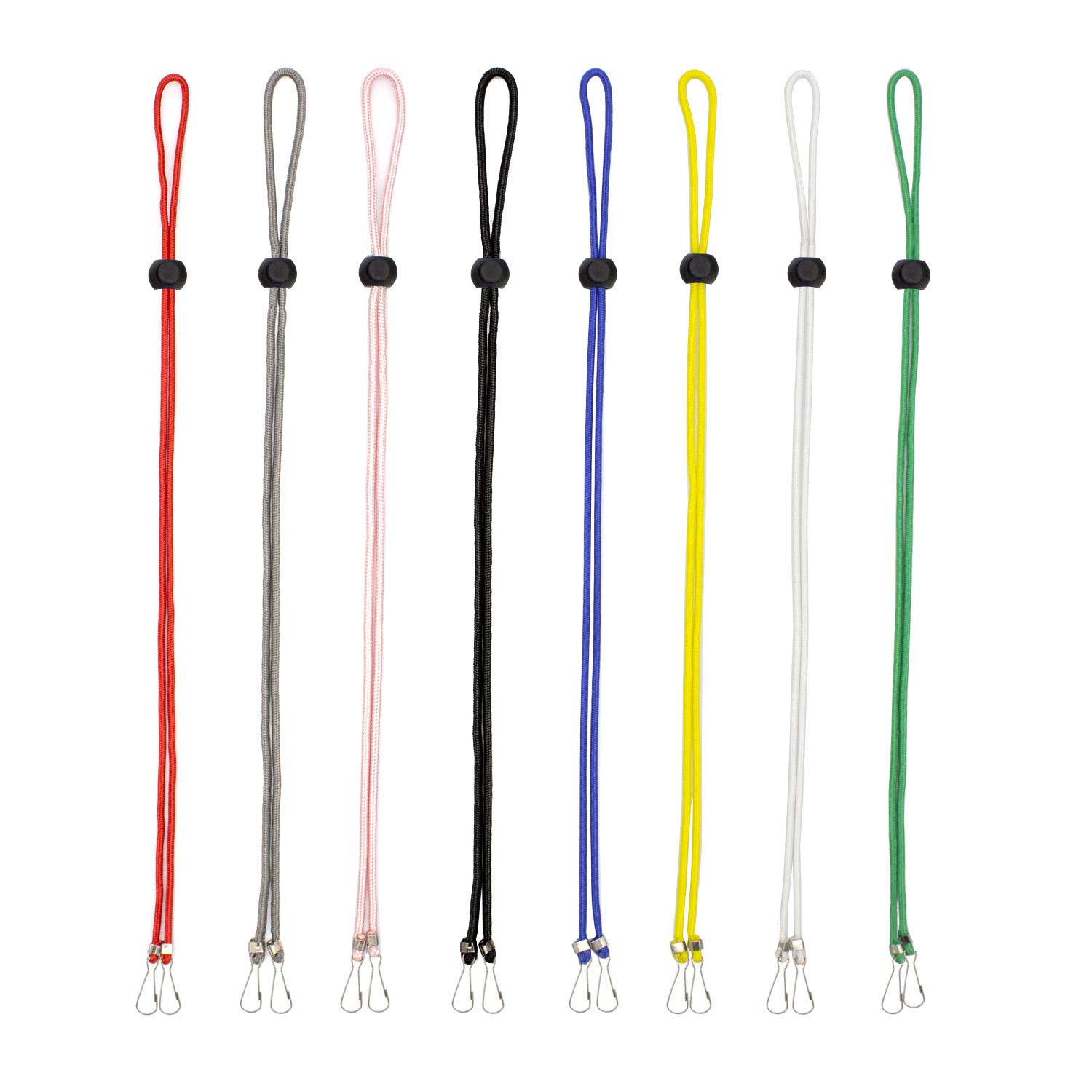 Teskyer 8 Pack Face Mask Lanyard for Kids and Adult, Adjustable Mask Holder/Strap, Comfortable Around The Neck Facemask Rest & Ear Saver, Mix Color