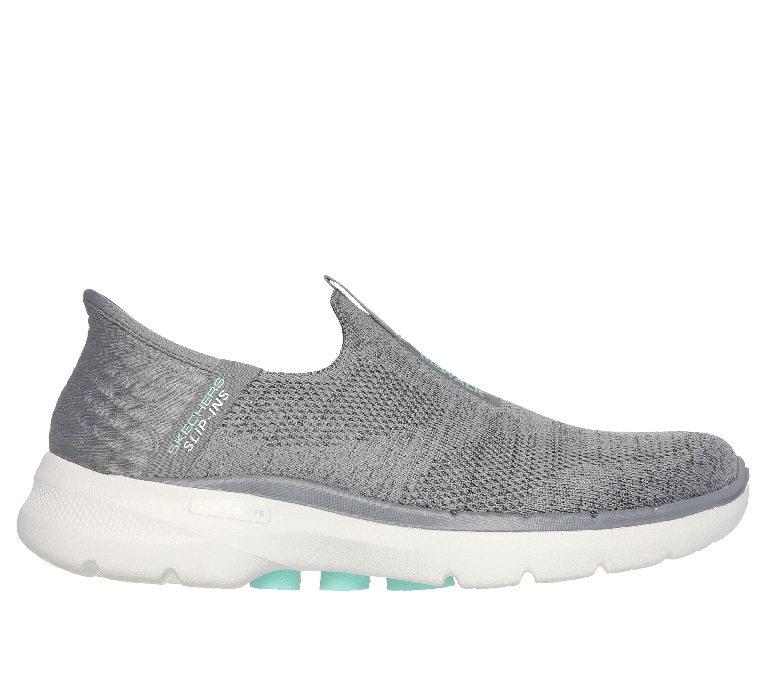 Skechers Women's Hands Free Slip-Ins Go Walk 6-Fabulous View Sneaker, Gray, 8.5