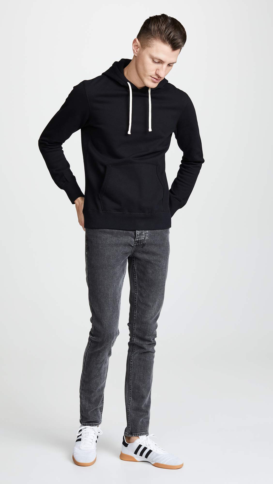 Reigning Champ Men's Midweight Terry Slim Hoodie, Heather Grey, M
