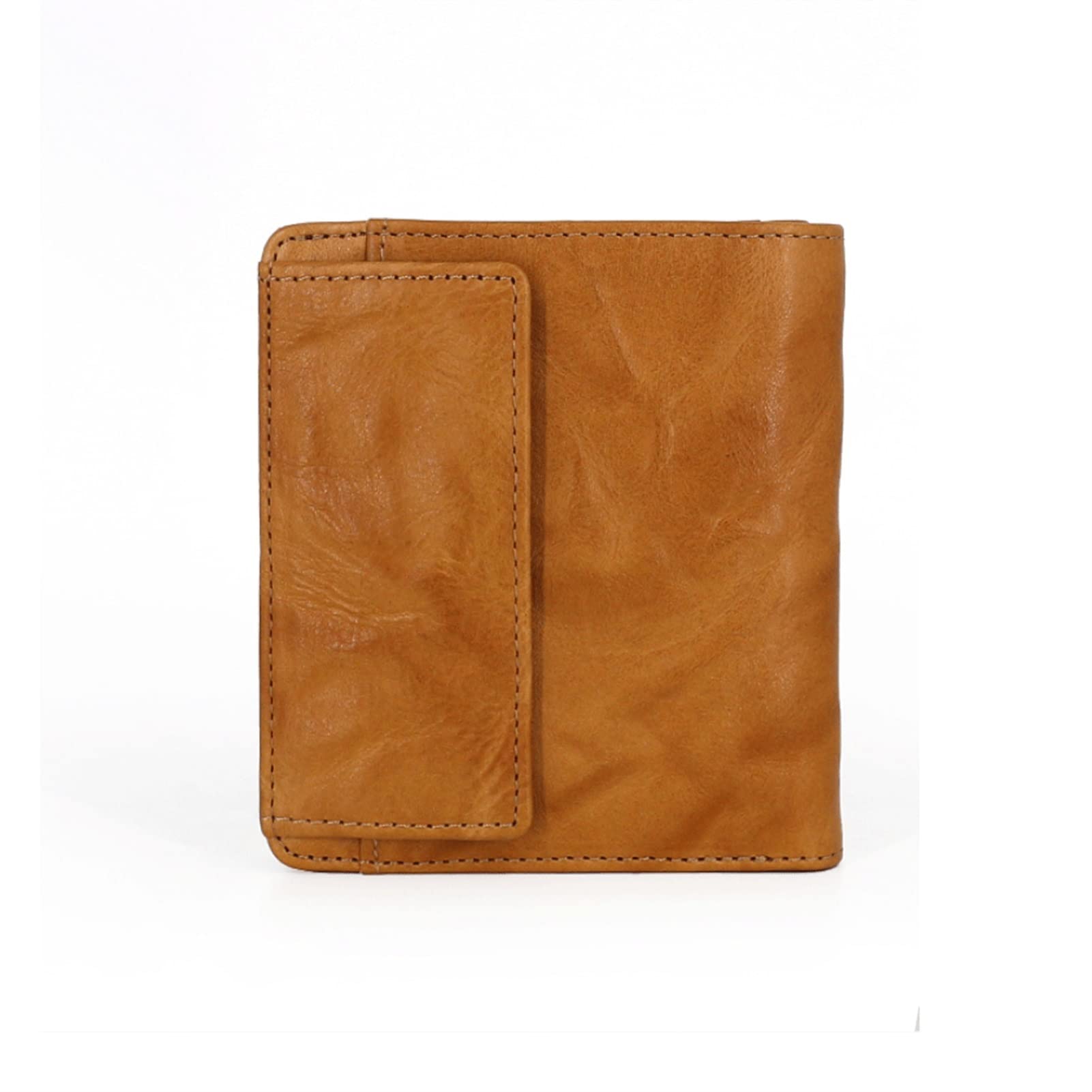 ZEBFYM Wallets for Men, Genuine Leather Business Handcrafted Men's Wallets, Card Cases & Money Organizers, Cowhide Small Wallets (Color : C)