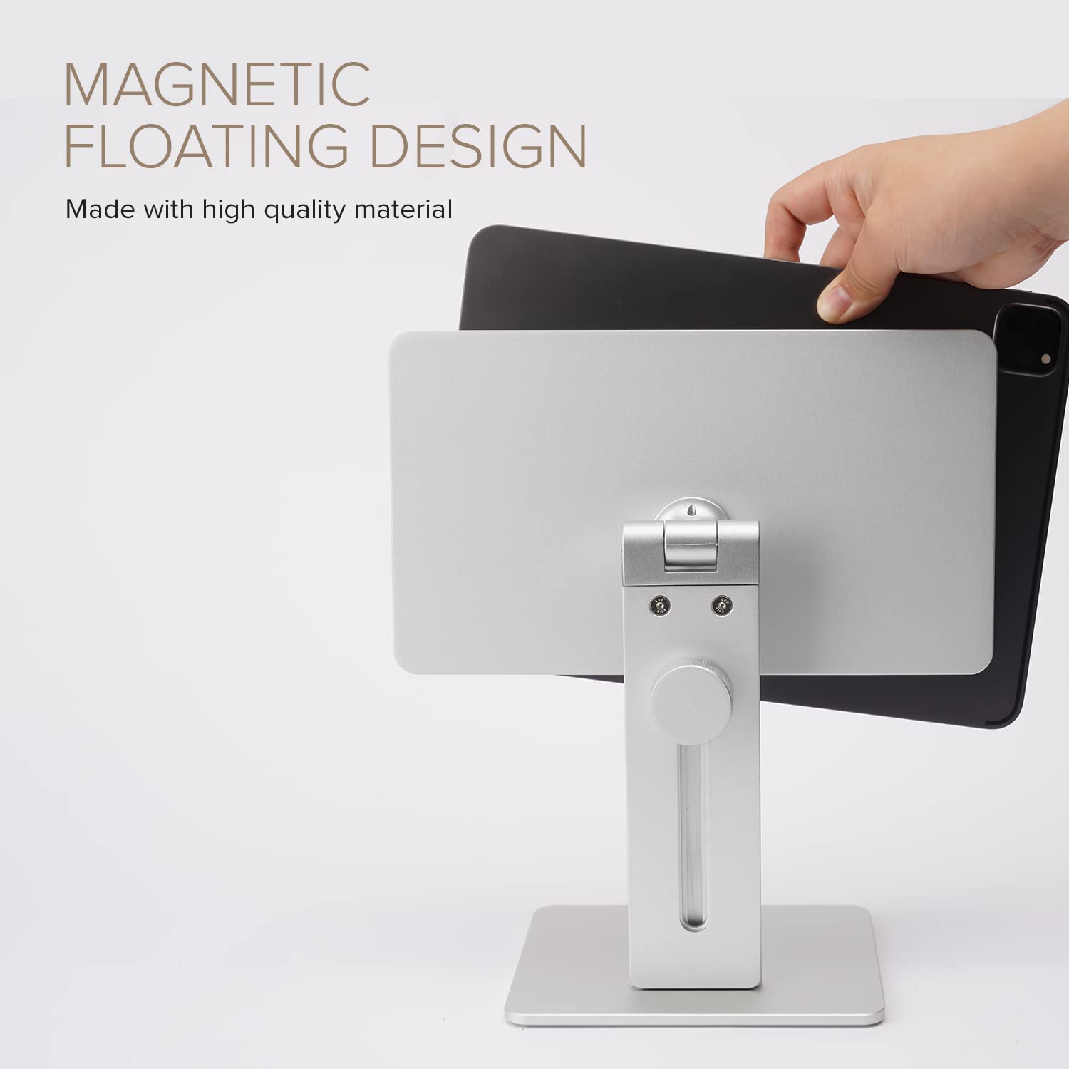 POUT E11 MAX iPad Pro Stand - Adjustable Tablet Holder Magnetic Cradle Mount Dock for Apple iPad Pro 11'' & Air (MAX 11")