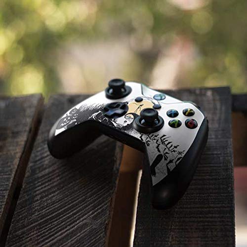 Skinit Decal Gaming Skin Compatible with Xbox One S Controller - Officially Licensed Disney The Nightmare Before Christmas Jack on Spiral Hill Art Design