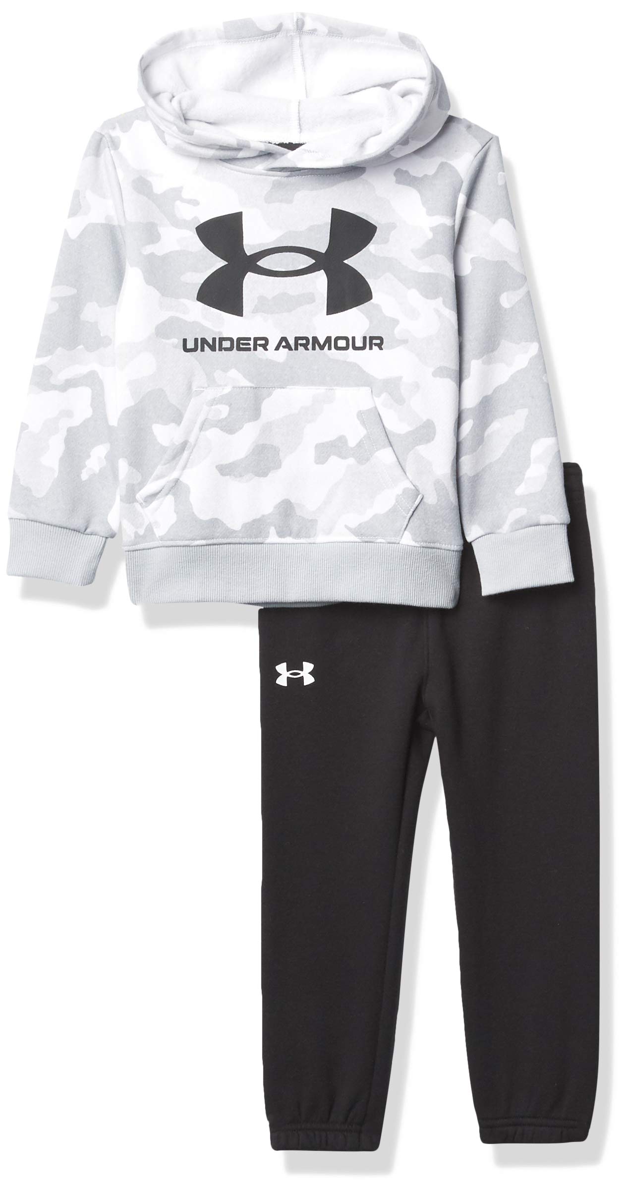 Ua Rival Symbol Hoodie Set White