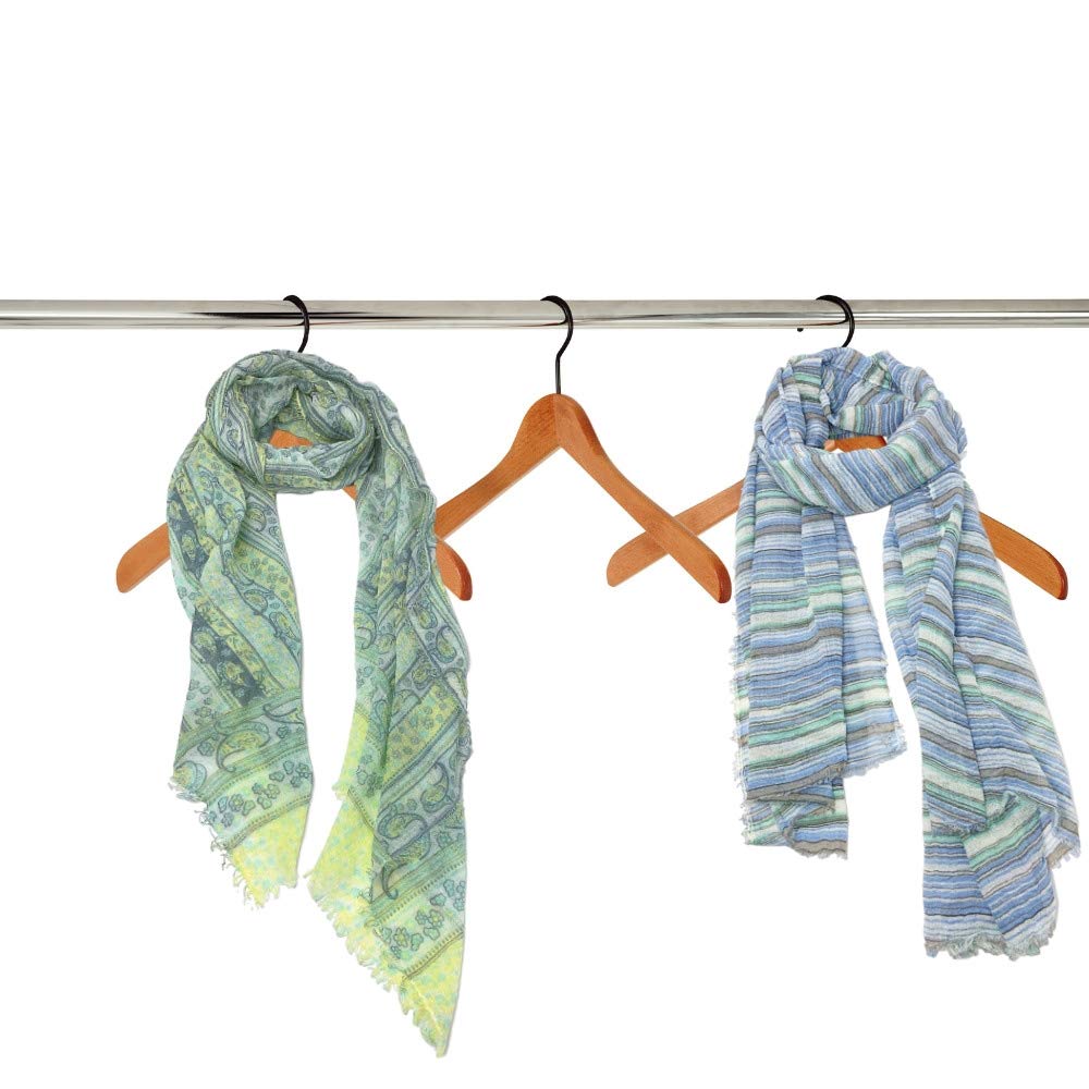 Scarf Set for Women – Set/2 Scarves - Large Lightweight for Wrap or Shawls for any Season - Green and Blue Designs