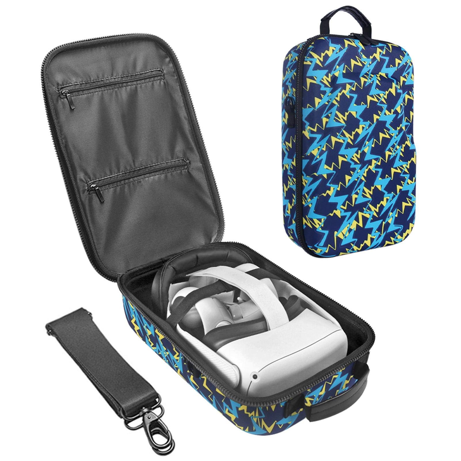YADAQE Aicheng Hard Case for Oculus Quest & Quest 2, or Quest VR Gaming Headset Elite Strap and Controllers Accessories Carrying Bag, Travel Case Protective Cover Storage Bag