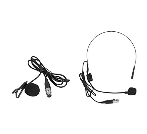 Wireless Microphone System Pro Audio 8 Channel UHF 8 Lavalier Bodypacks 8 Lapel Mic 8 Headsets for Karaoke System Meeting Church Speaking Conference Wedding Party Frequency B