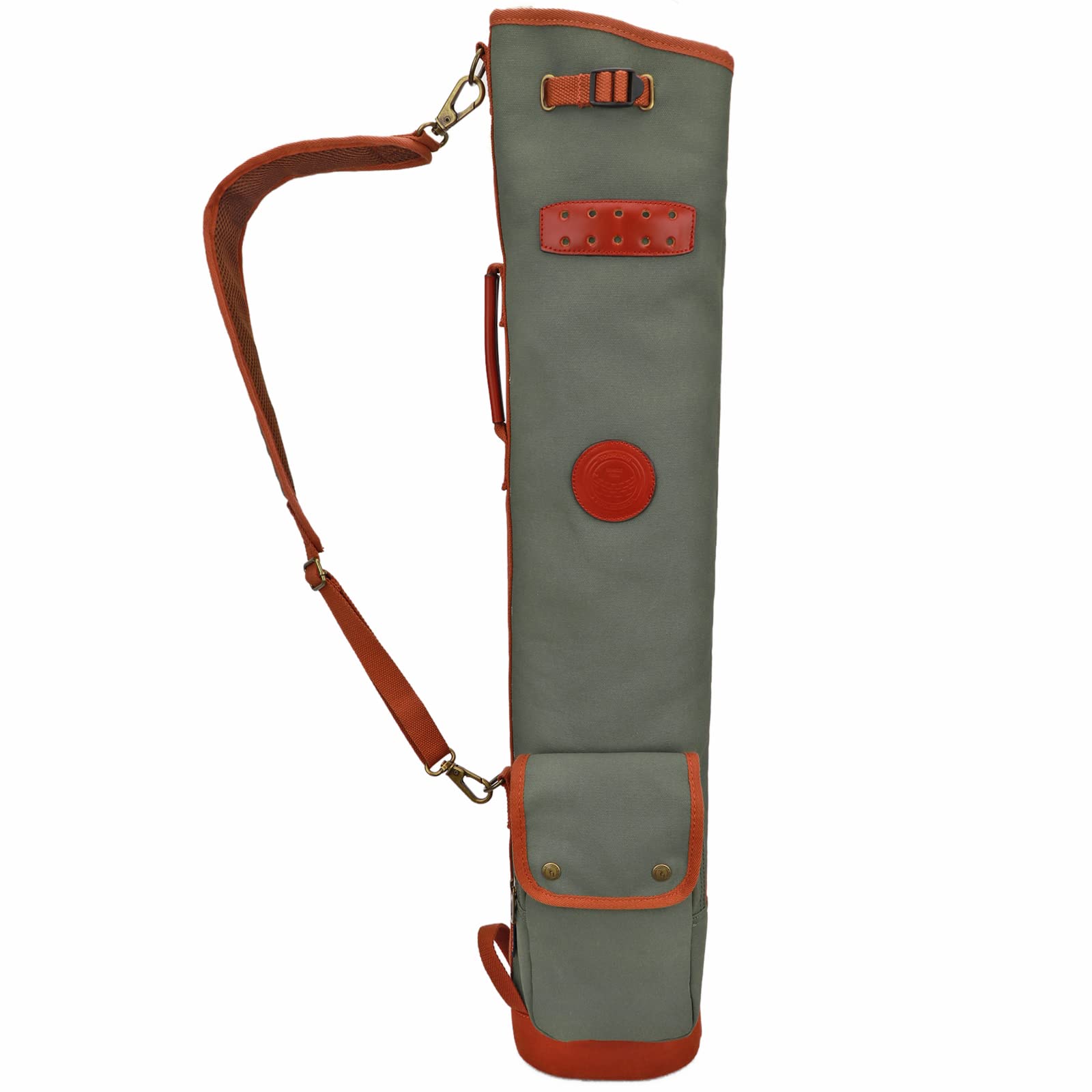 TOURBON Canvas Lightweight Sunday Golf Clubs Carry Bag Pockets Travel Driving Range Bags Storage