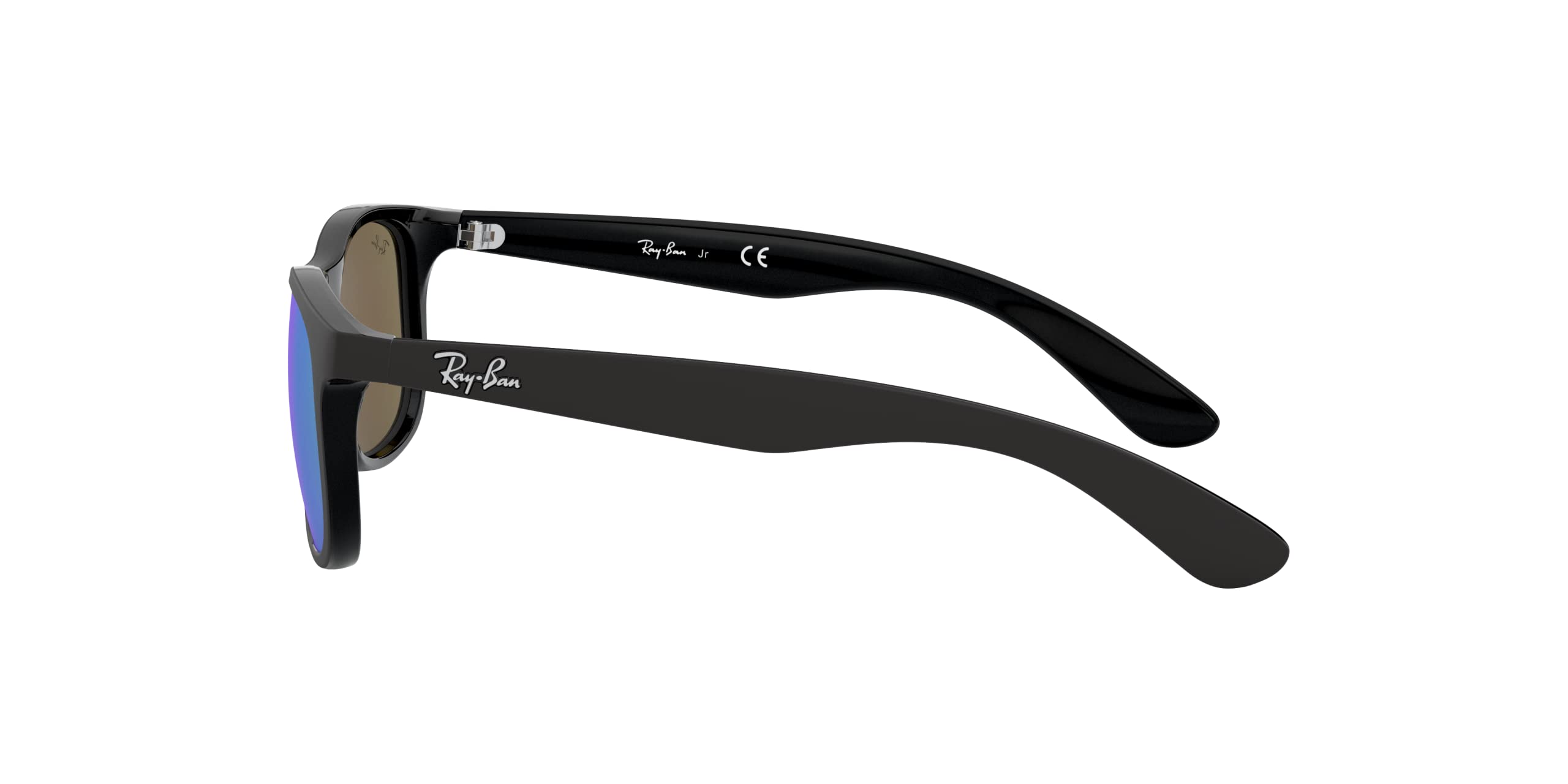Ray-Ban Junior Kids' Rj9062S Rectangular Sunglasses, Transparent Blue/Light Grey Gradient Dark Grey, 48 mm