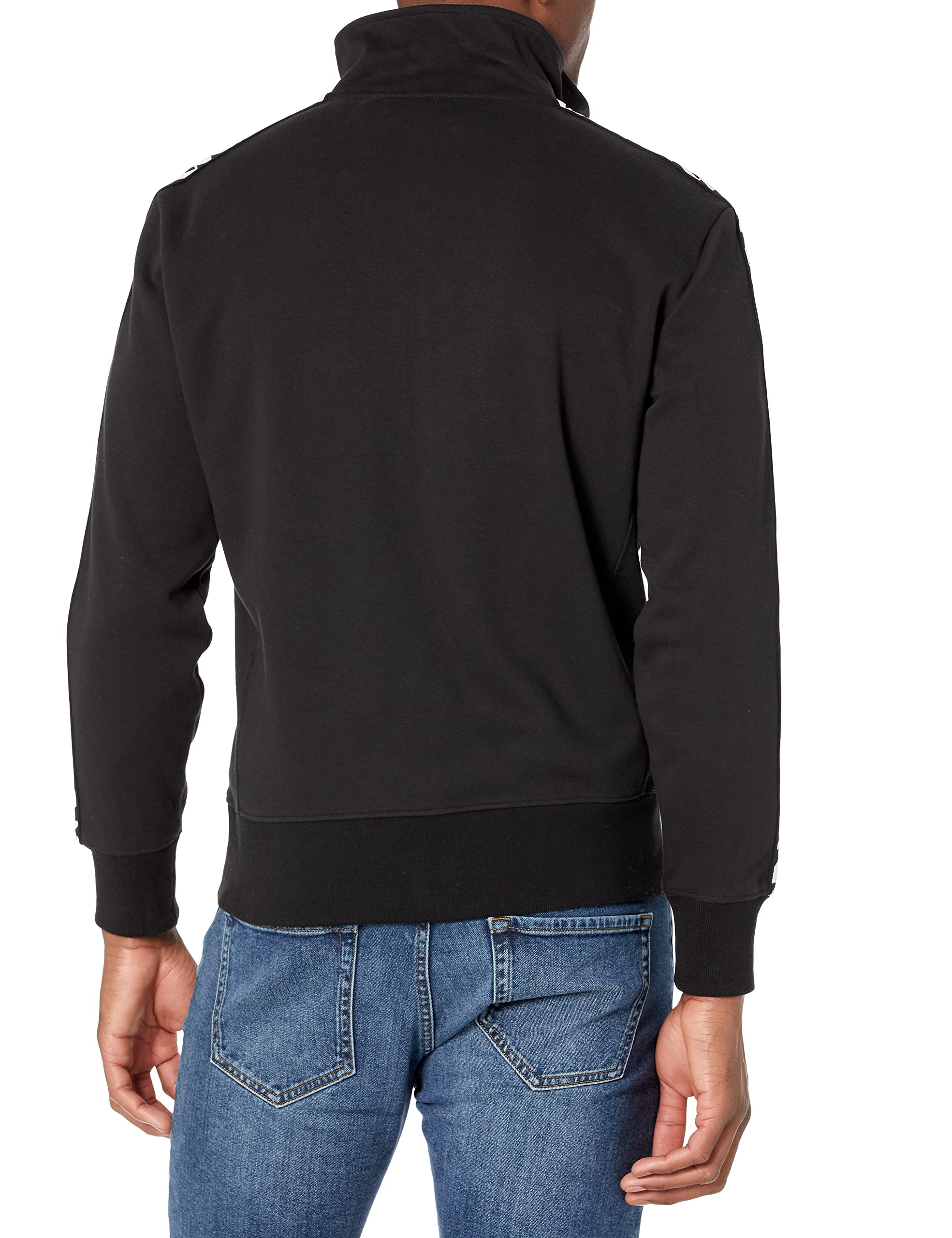 Superdry Men's SDRY Code Tape Track Jacket, Black, XLarge