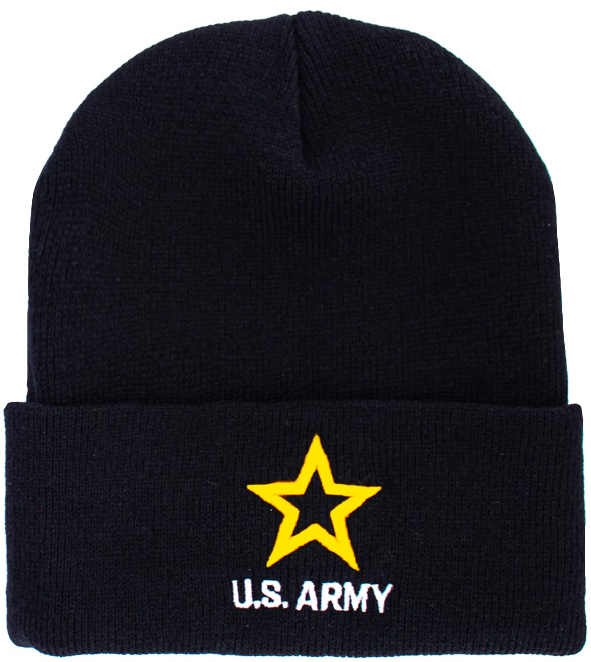 USARMY-SKIHAT-01 BLK-GLD US Army Official Licensed Premium Quality Vintage Distressed Veteran Military Star Baseball Cap