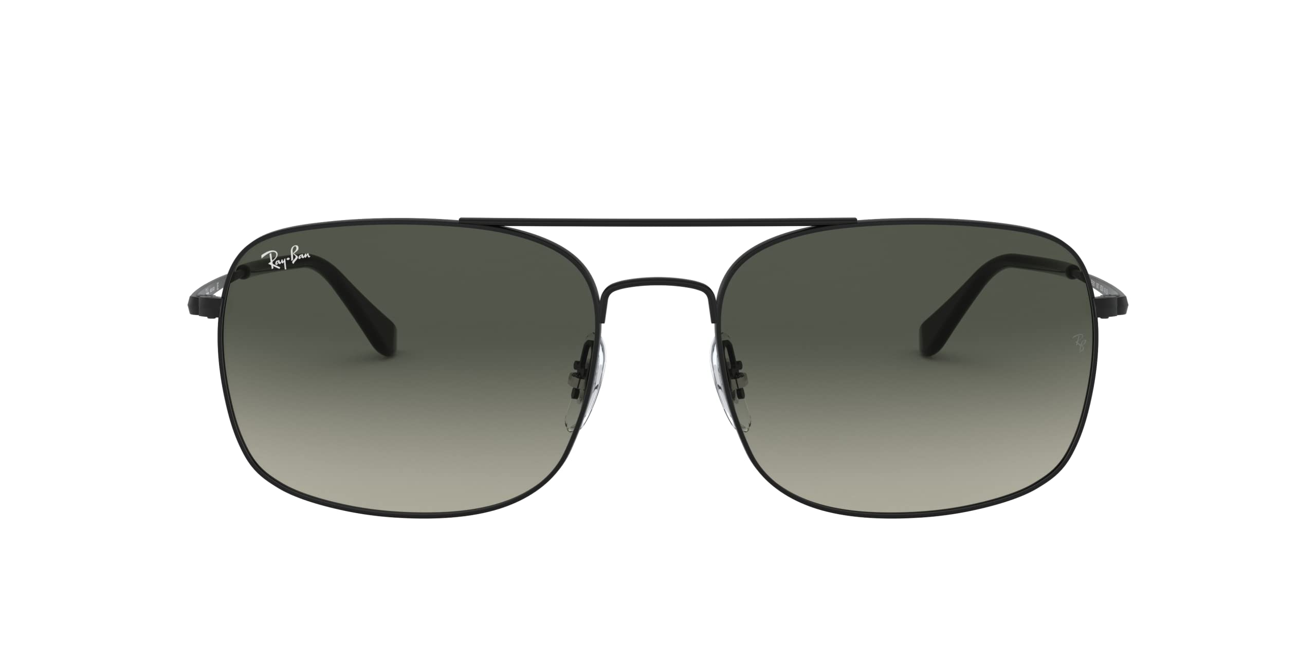 Ray-Ban RB3611 Square Sunglasses, Silver/Blue, 60 mm