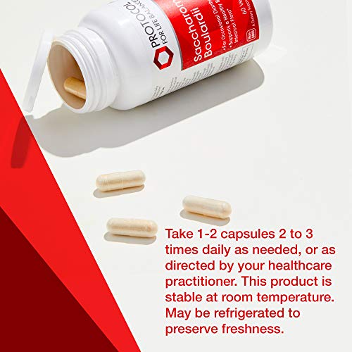 Protocol Saccharomyces Boulardii - 10 Billion CFU - Probiotic Supplement - Supports Gut Health & Digestive Health* - Relieves Occasional Diarrhea* - Halal & Kosher - 60 Veg Caps