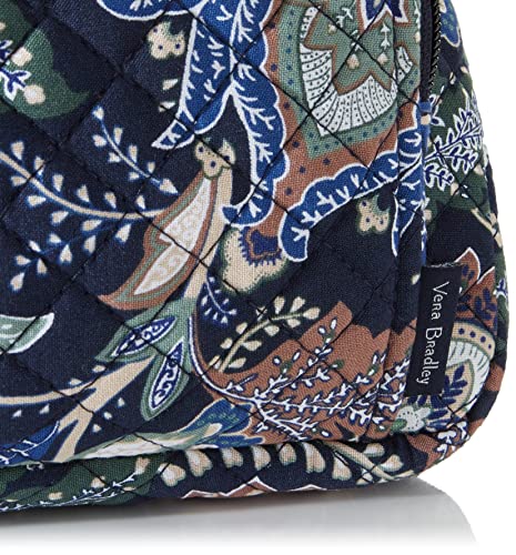 Vera Bradley Women's Cotton Little Hipster Crossbody Purse With RFID Protection, Java Navy Camo - Recycled Cotton, One Size