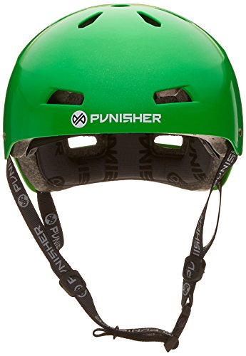 Punisher Skateboards Pro 13-Vent BMX Bike and Skateboard Helmet, Bright Neon Lime Green, Youth/Teen 9+, medium (9283)