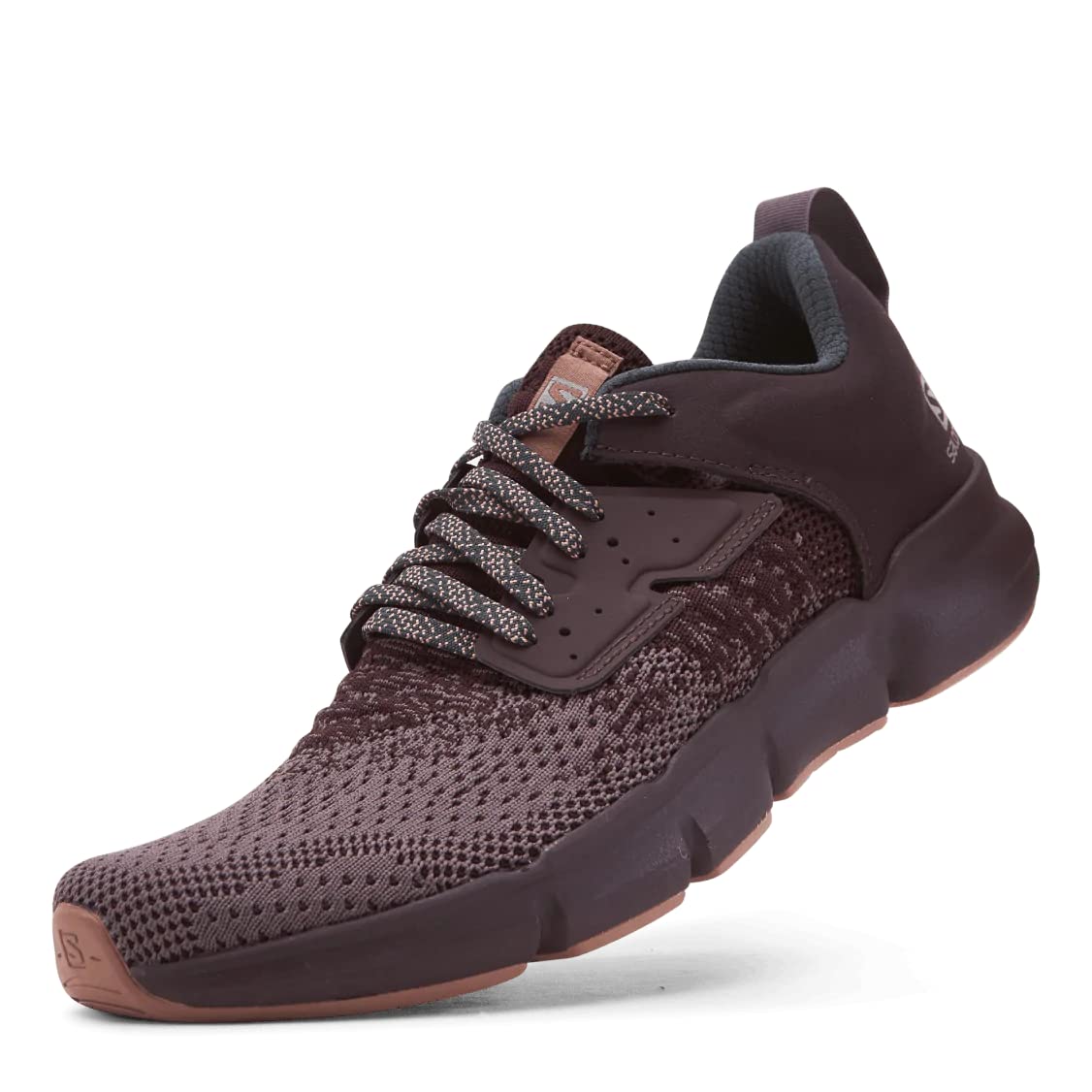 Salomon Predict SOC Running Shoes for Women, Flint/Wine Tasting/Brick Dust, 10
