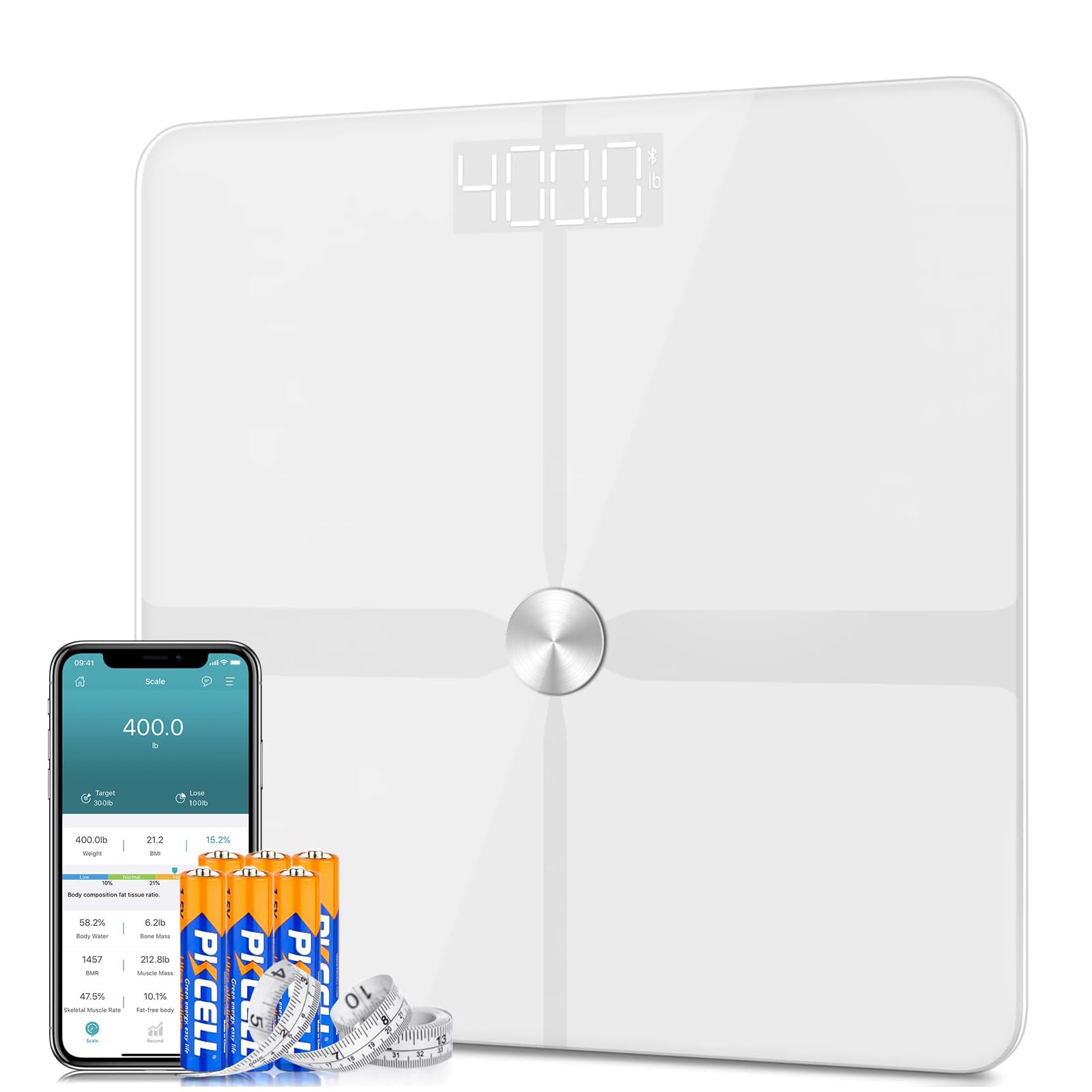 Scales Digital Weight, Scales for Body Weight and Body Fat, Smart Bathroom Scale with APP, Wireless Weight Scale Through Bluetooth, Accurate Scale for People