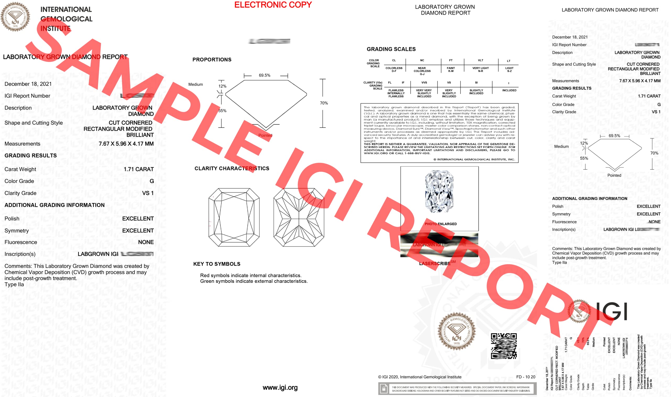 yadav diamonds and jewelry 1.00 Carat | IGI Certified Lab Grown Diamond Solitaire Engagement Ring | Radiant Rectangle Cut | 14k White Gold | G-H, VS1-VS2, CCTW | Size 7