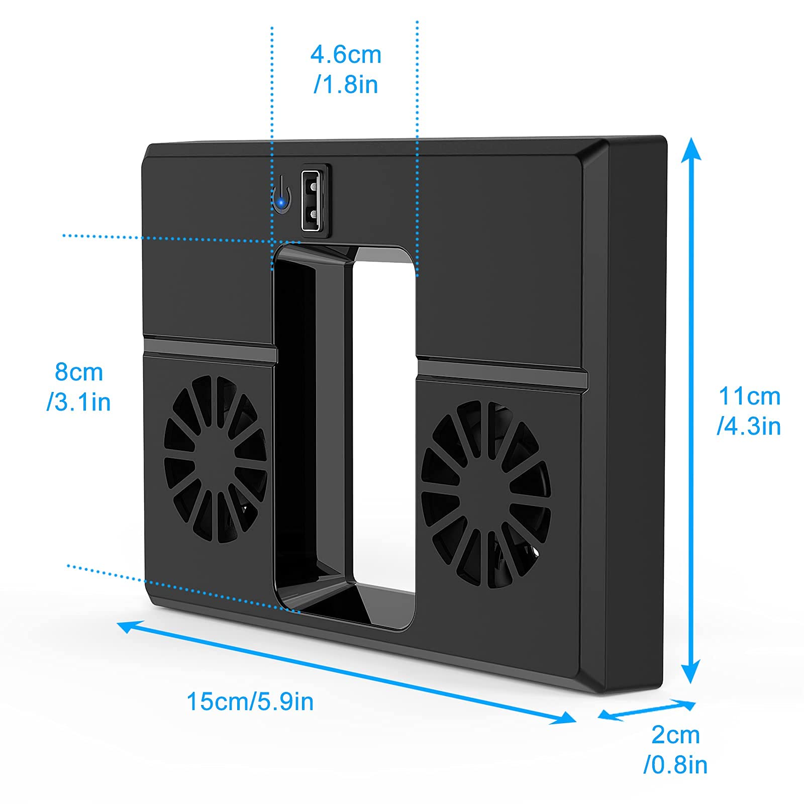 USB Cooling Fan Compatible with Xbox Series X Console, YUANHOT Cooling System Accessories with Dual Fans and External USB Port