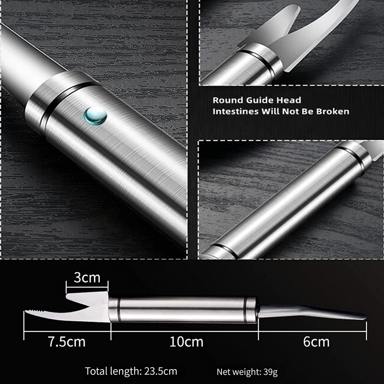 xianNv 5 in 1 Multifunctional Shrimp Line Fish Maw Knife, Stainless Steel Shrimp Deveiner Tool, Multipurpose Shrimp Peeler, Fish Scale Knife for Home Kitchen (Size : 2Pcs)