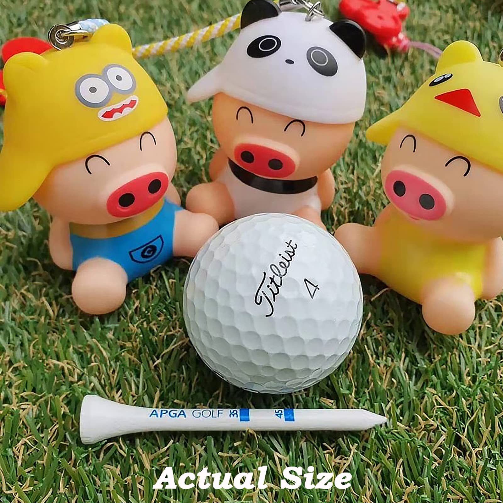 U1-Golf Tee Pig Friends Golf Tee Hanger 4 Types 1 Set Golf Tee Holder Golf Accessories