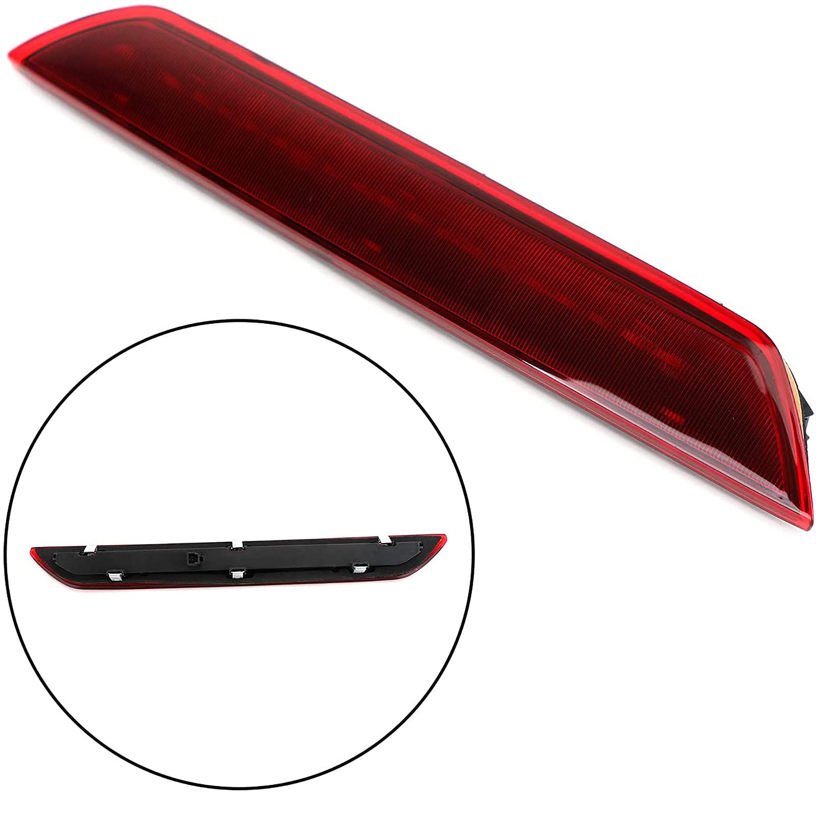 WPFC LED Third Brake Light Cargo Light High Mount Stop Light for Ford Transit 150 250 350 MK8 Custom 1899968 Rear Central High Level Brake Light Lamp Replacement,Red, Standard