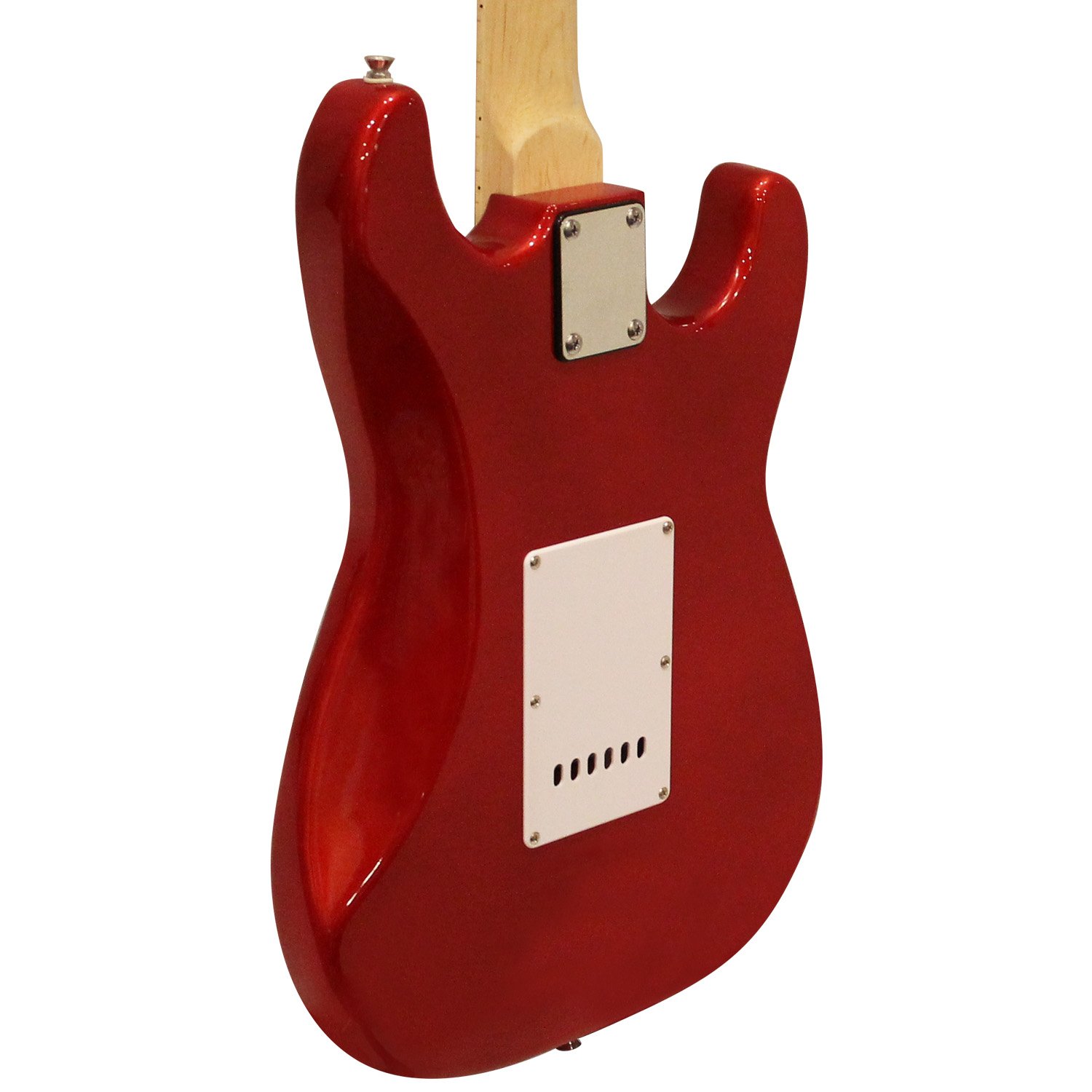 Sawtooth Left Handed ST Style Electric Guitar Candy Apple Red w/Pearl White Pickguard