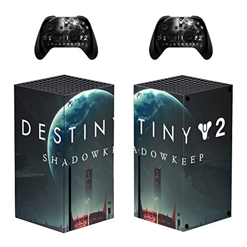 Vinyl Skin Sticker Cover Decal for Microsoft X-box-Series-X Console and Remote Controllers Destiny 2 HD Printing (only fit X-box-Series-X )