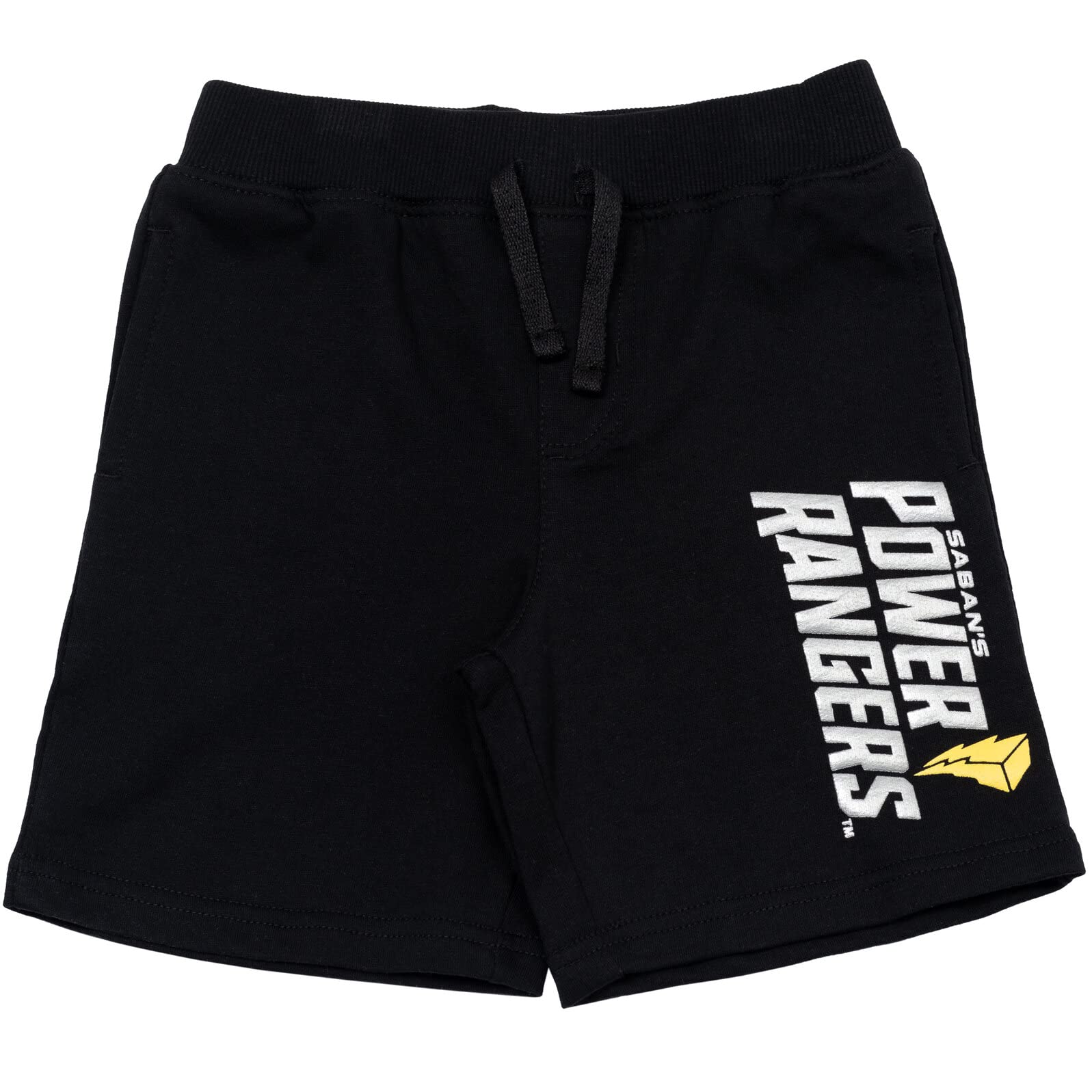 Power Rangers Toddler Boys French Terry 2 Pack Shorts Black/Red 3T